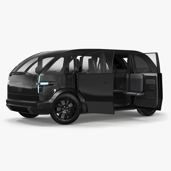modelo 3d Minibús Eléctrico Premium Negro Equipado para Cinema 4D ...