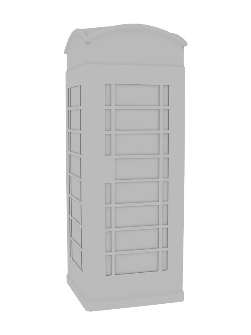 3d British Telephone Box - Model