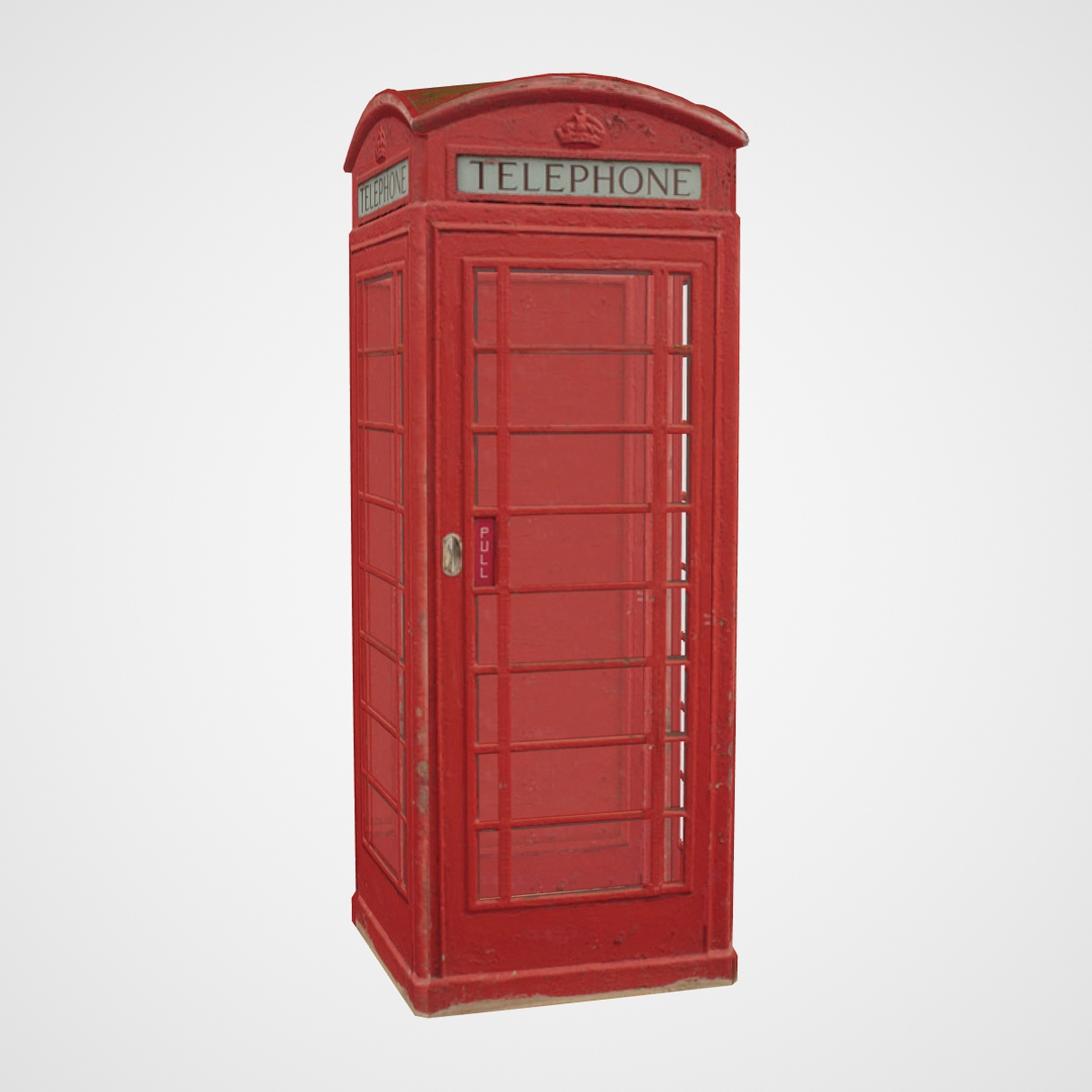 3d British Telephone Box - Model