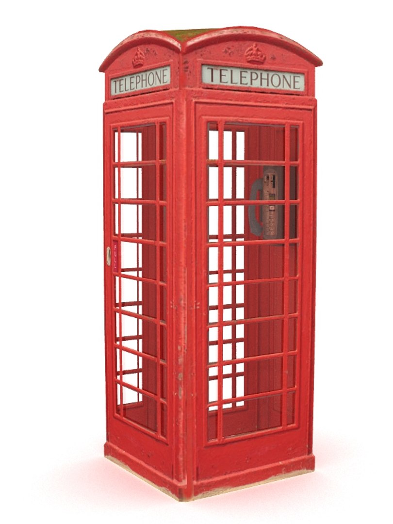 3d British Telephone Box - Model