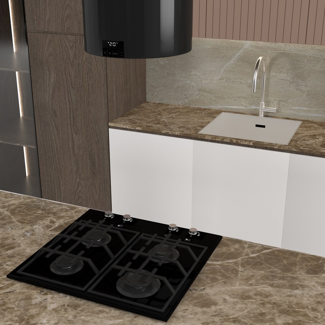 Kitchen Set 001 3D Model - TurboSquid 2156103