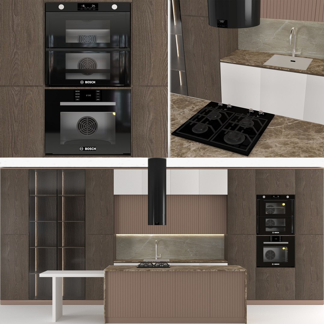 Kitchen Set 001 3D Model - TurboSquid 2156103