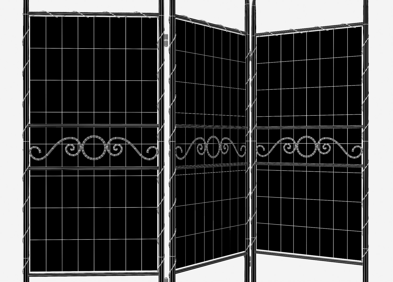 Folding Screen Biombo 3D Model - TurboSquid 1607966