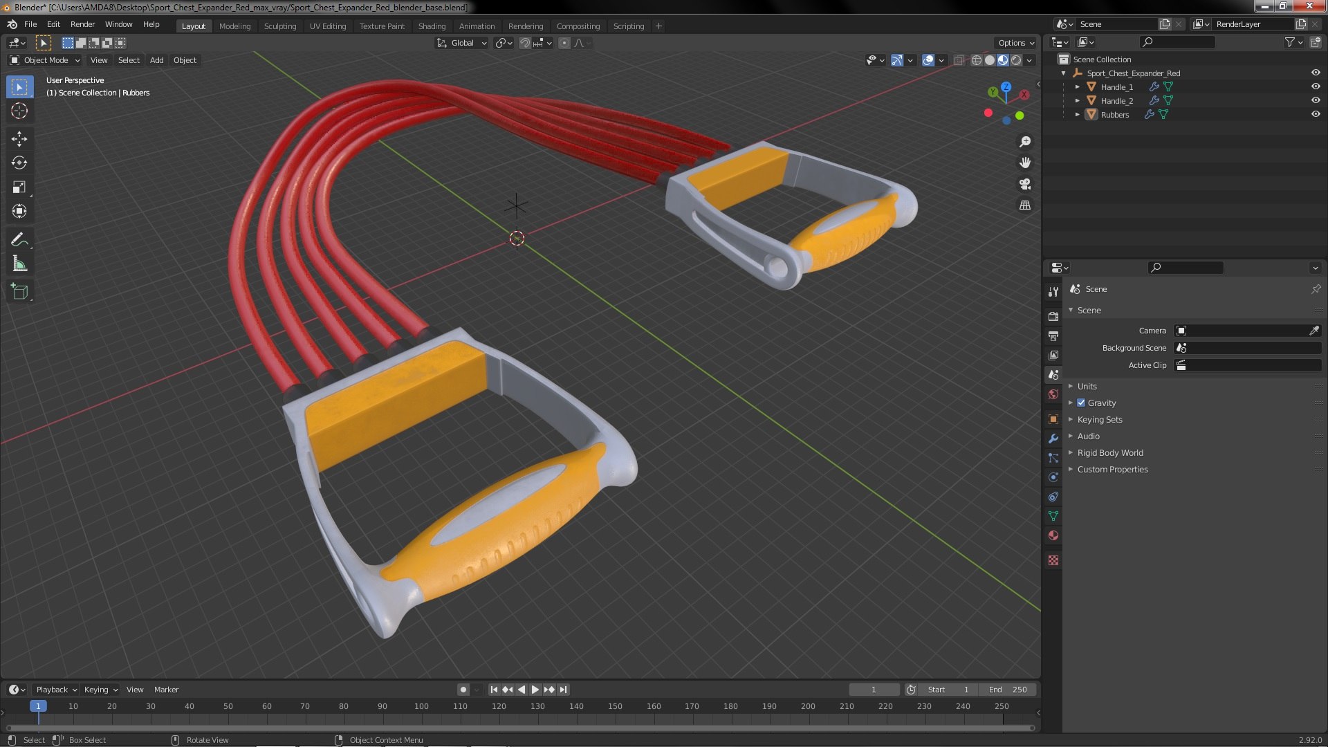 Sport Chest Expander Red 3D Model - TurboSquid 2015271