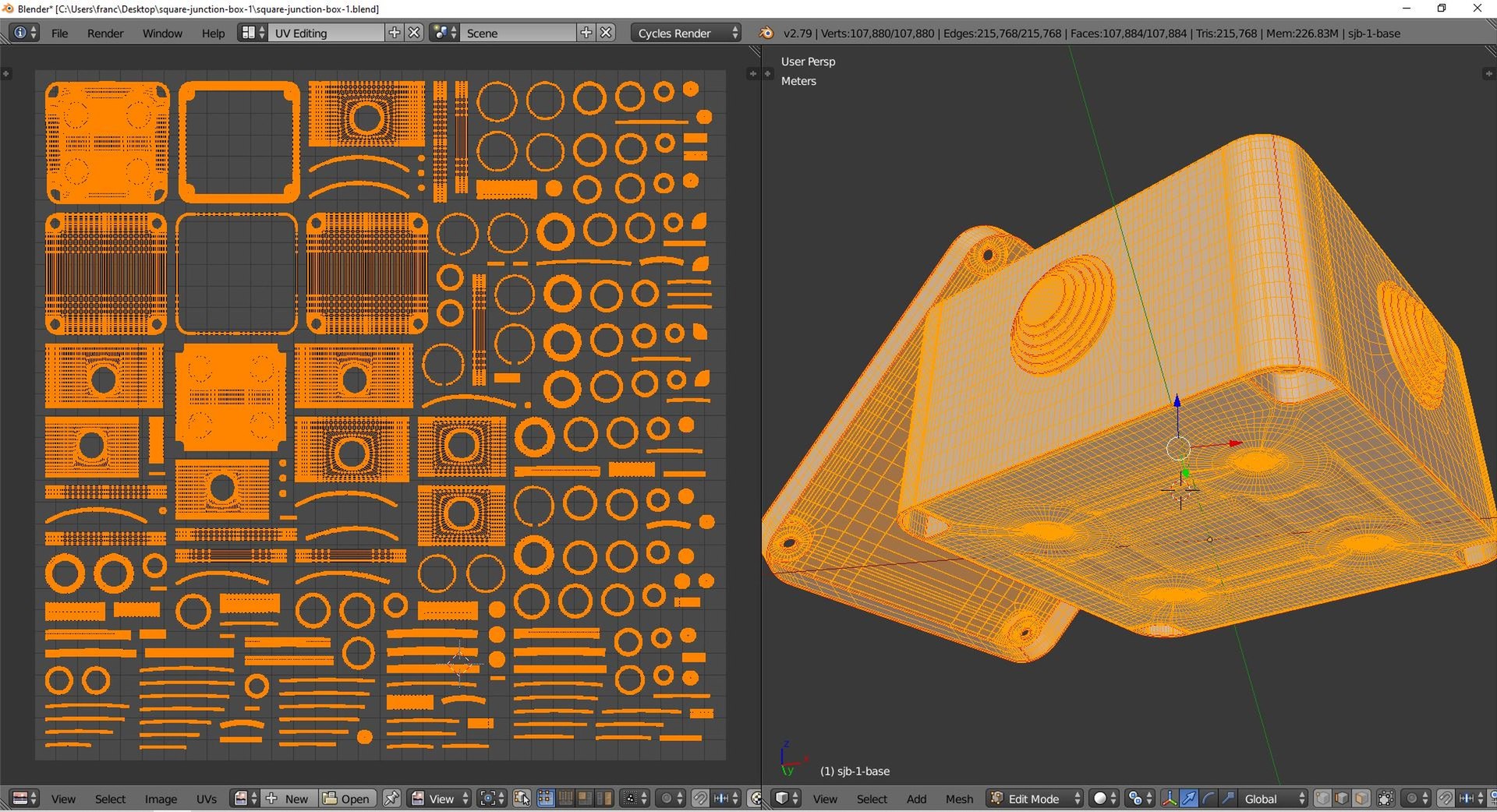 Square Junction Box 1 3D Model - TurboSquid 1863488