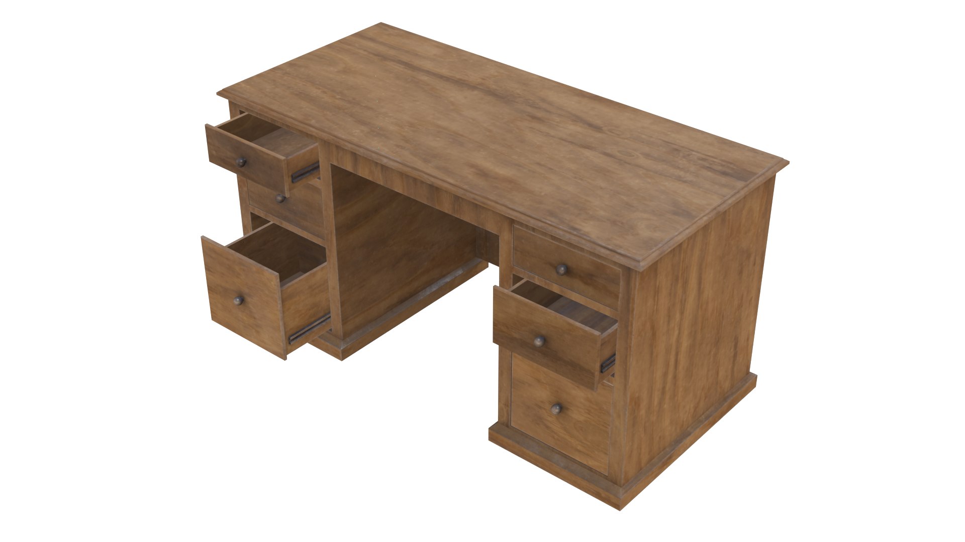 Low Poly Wooden Desk 3D Model Model - TurboSquid 2298069