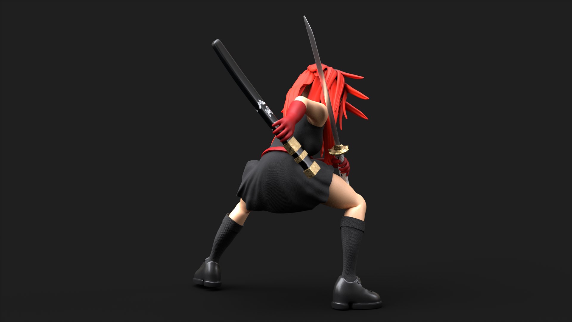 3D Samurai Girl Model - TurboSquid 1886892
