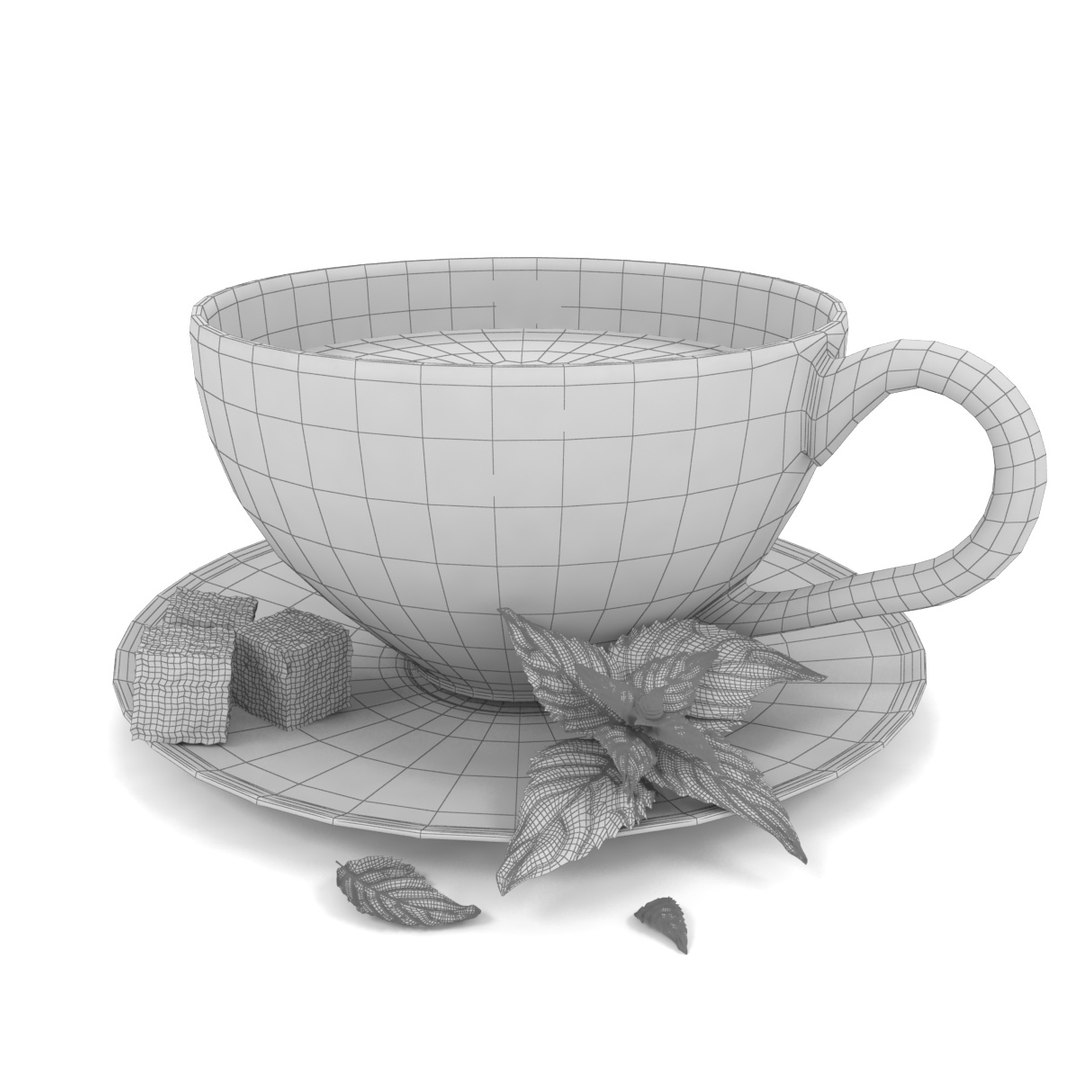 3D Tea Cup Beverage Sugar Model - TurboSquid 1380142