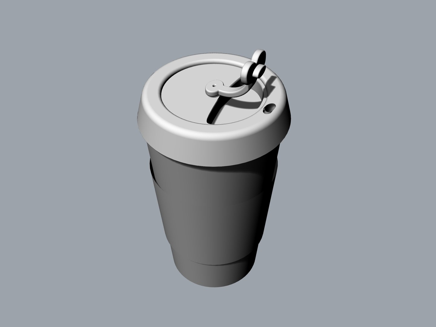 Coffee Paper Cup With Lid and Stopper 3D model - TurboSquid 2135372