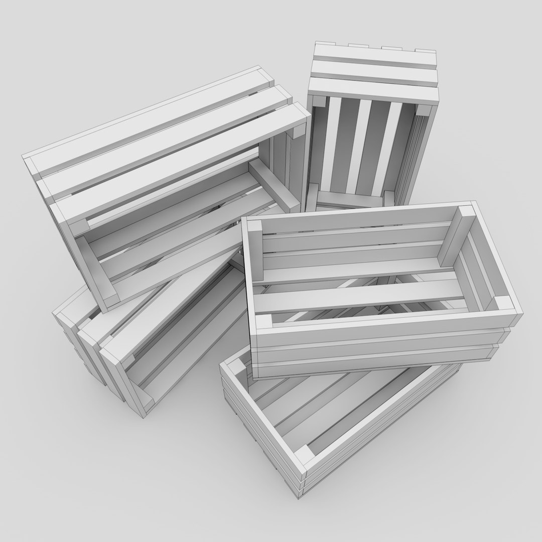 3d Wooden Crate Plank Wood Model