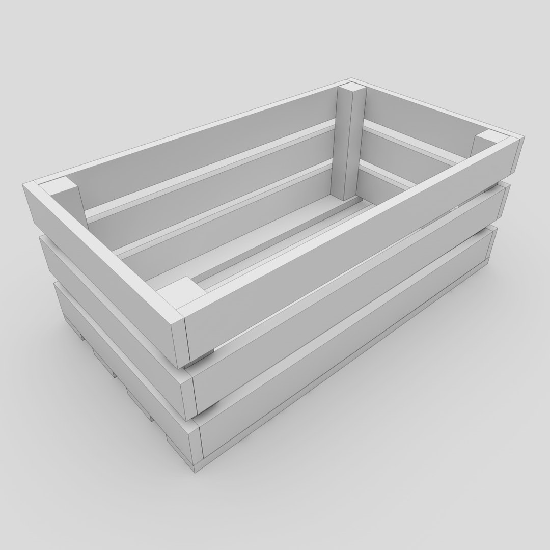 3d Wooden Crate Plank Wood Model