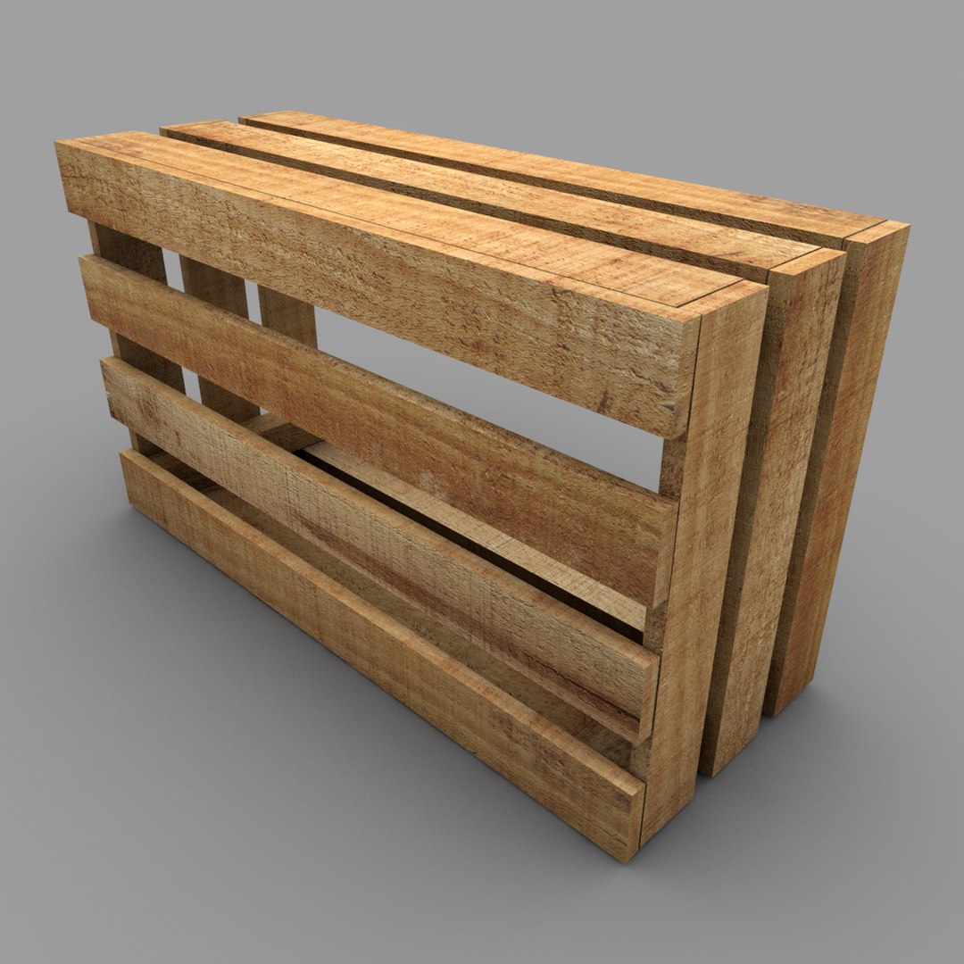 3d Wooden Crate Plank Wood Model