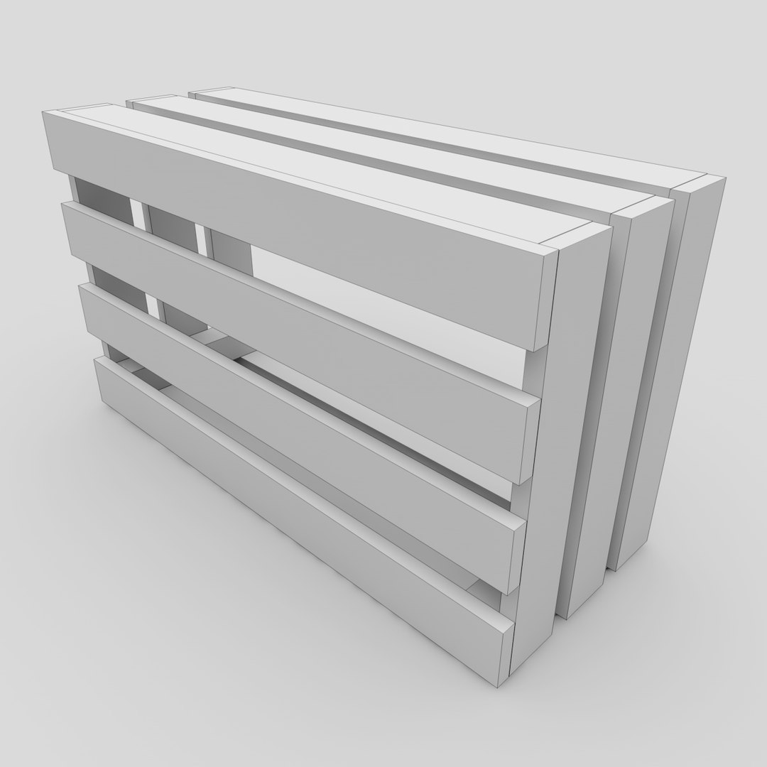 3d Wooden Crate Plank Wood Model