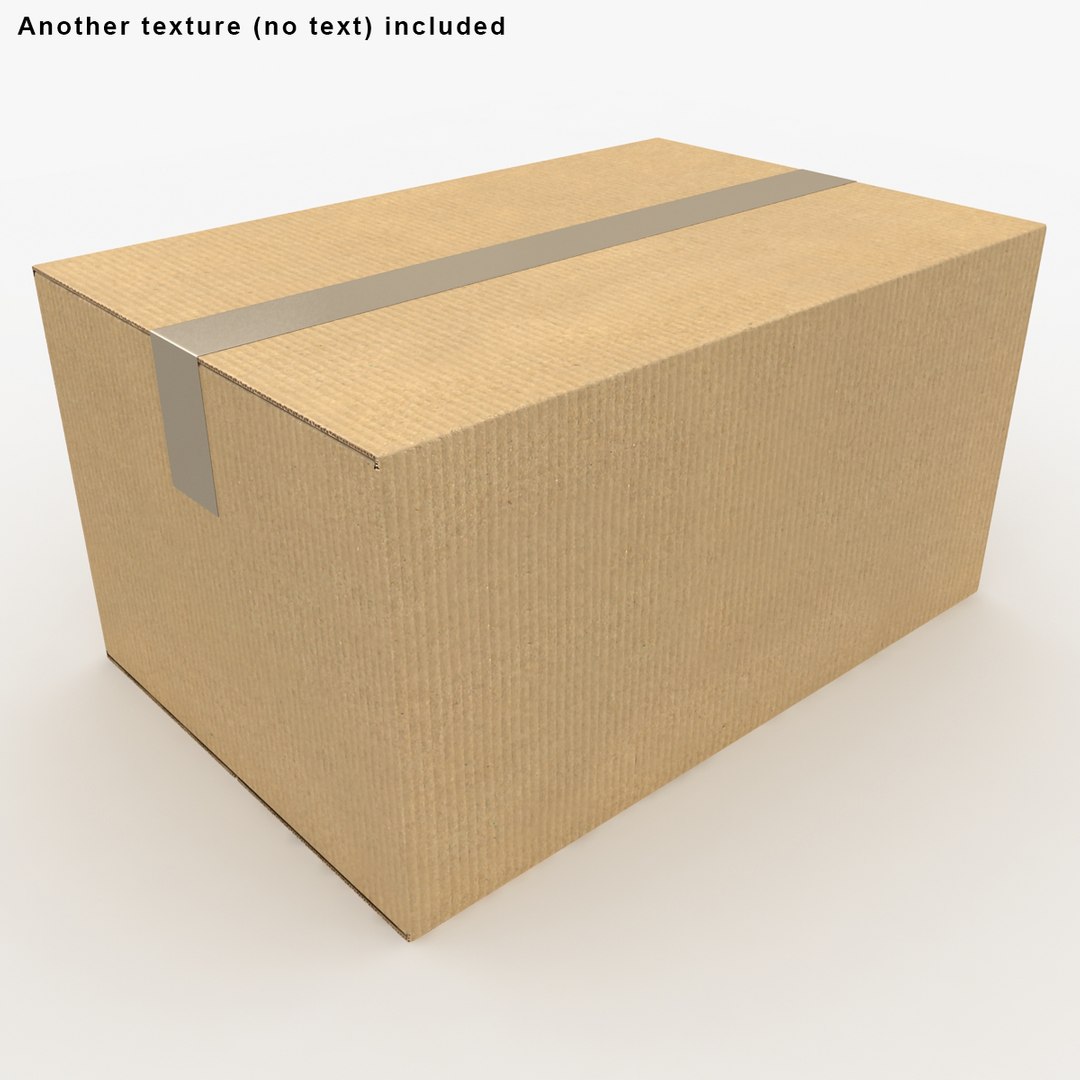 3D Realistic Wooden Box Cardboard Model - TurboSquid 1427097