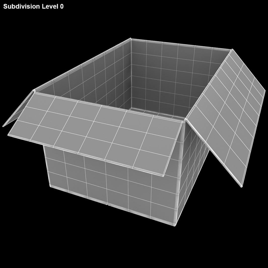 3D realistic wooden box cardboard model - TurboSquid 1427097