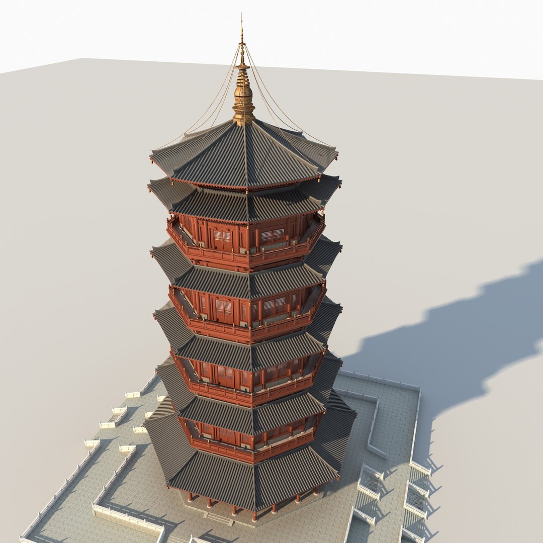 Chinese Pagoda 3 Model - TurboSquid 1807356