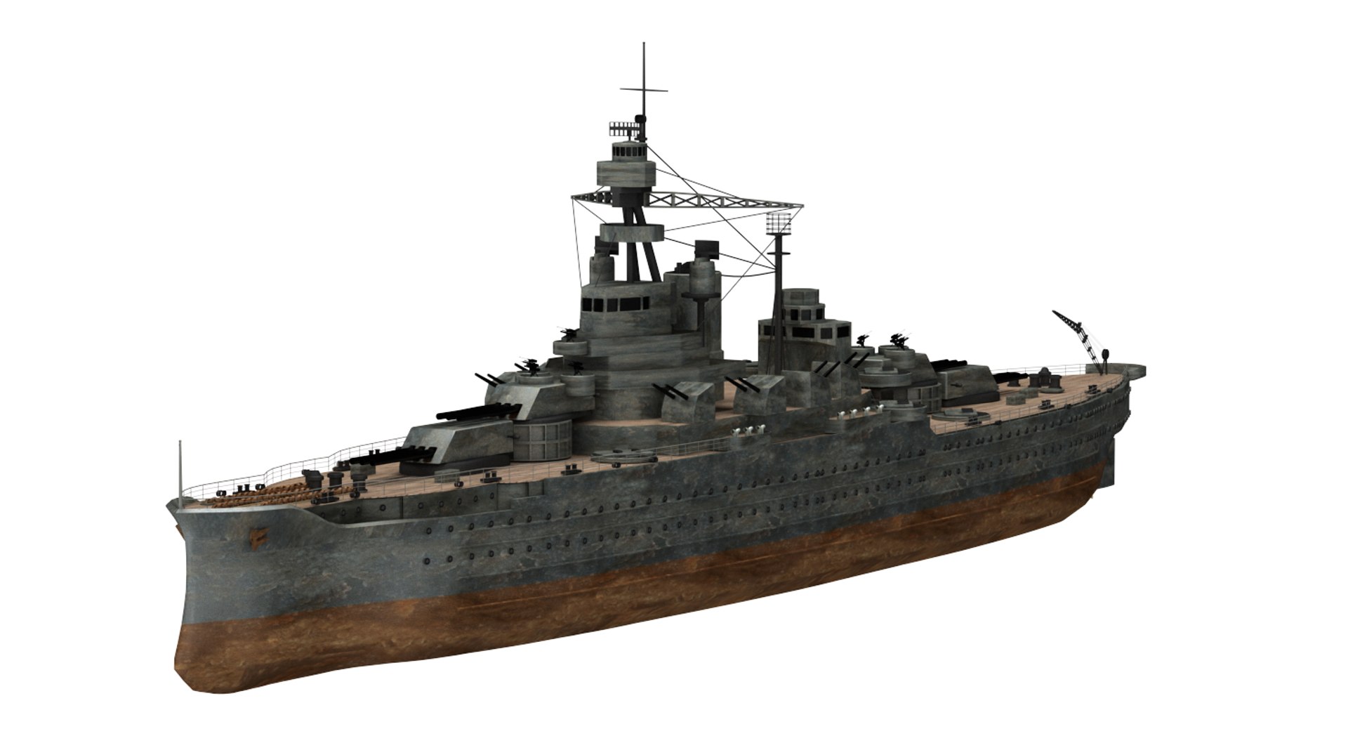 3d Uss Pennsylvania 38 Ship Model