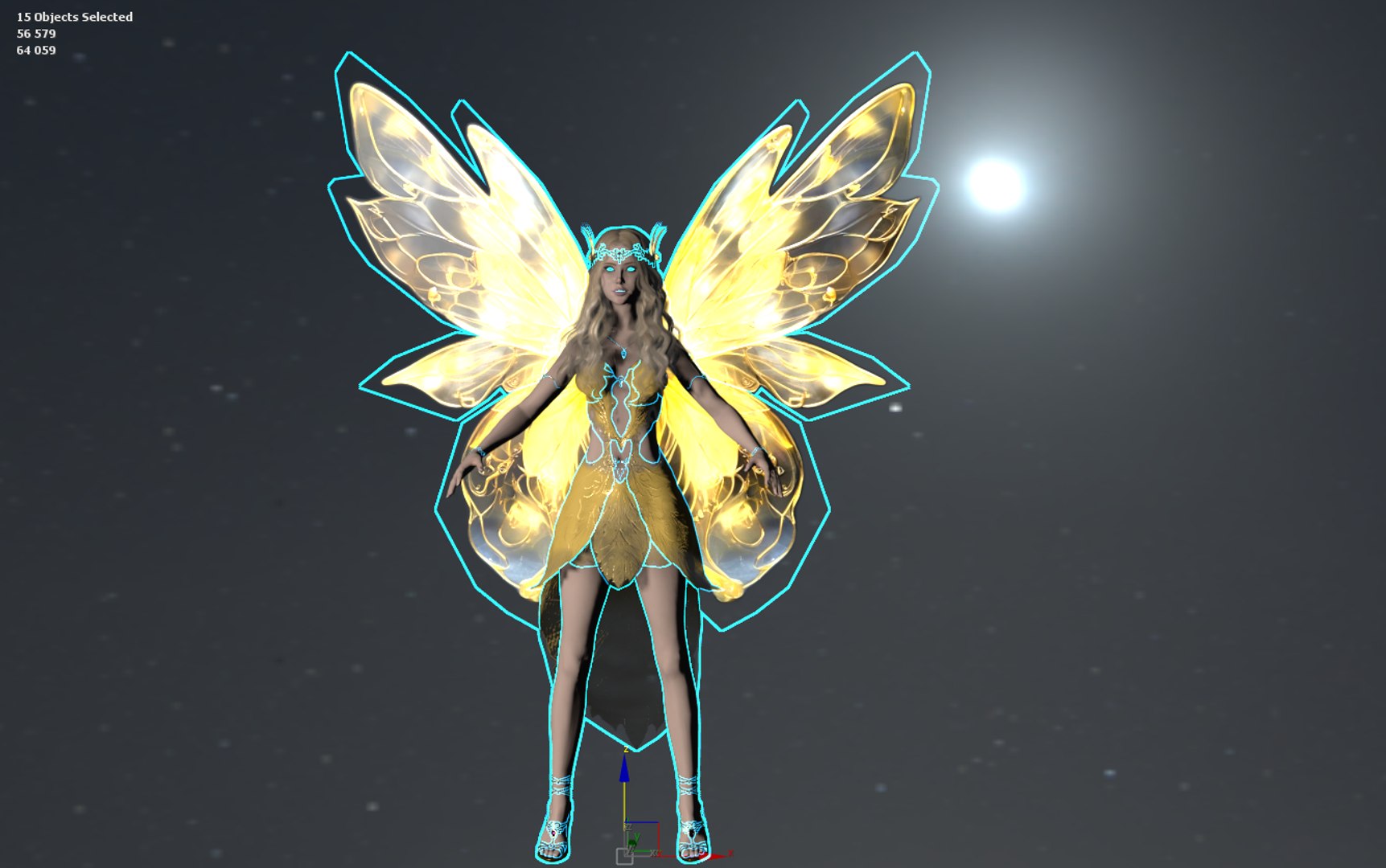 3D Beautiful Flying Fairy Model - TurboSquid 2208965
