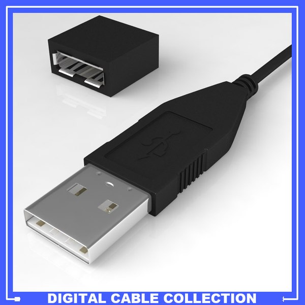 USB Male / Female 연결 3D 모델 - TurboSquid 549327