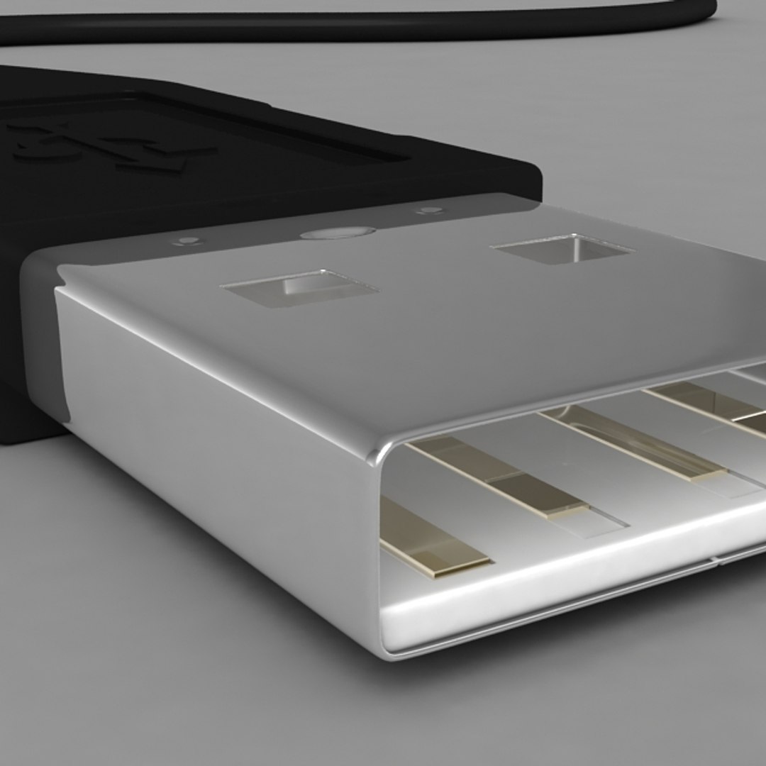 Usb Cable Female Connection 3d Model