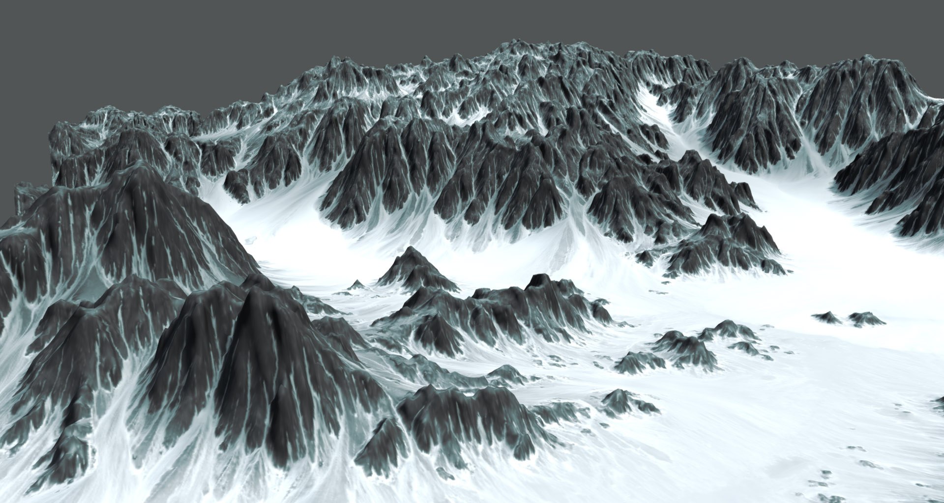 Snow Terrain Model - TurboSquid 1302486