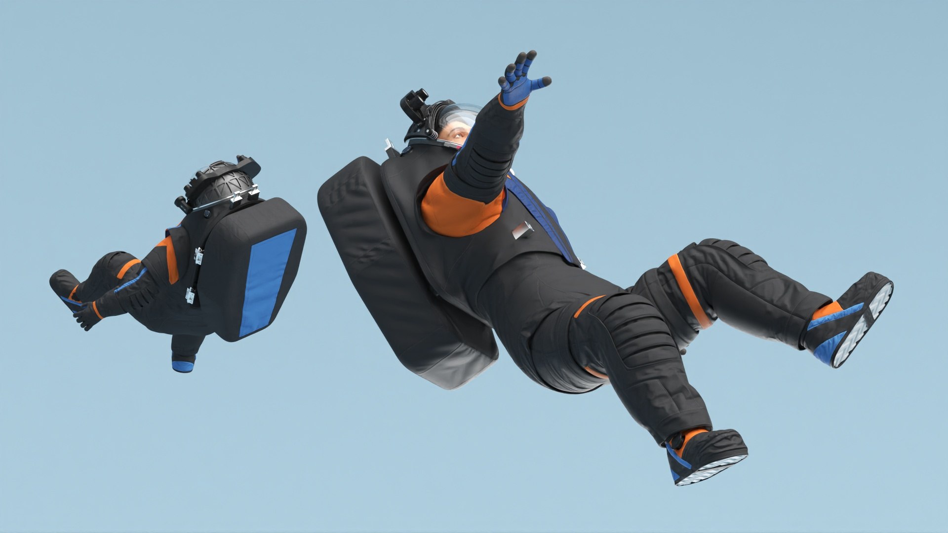 3D Astronaut Falling Pose Fur - TurboSquid 2282232
