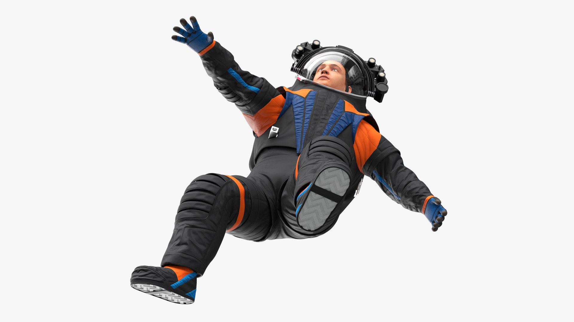 3D Astronaut Falling Pose Fur - TurboSquid 2282232