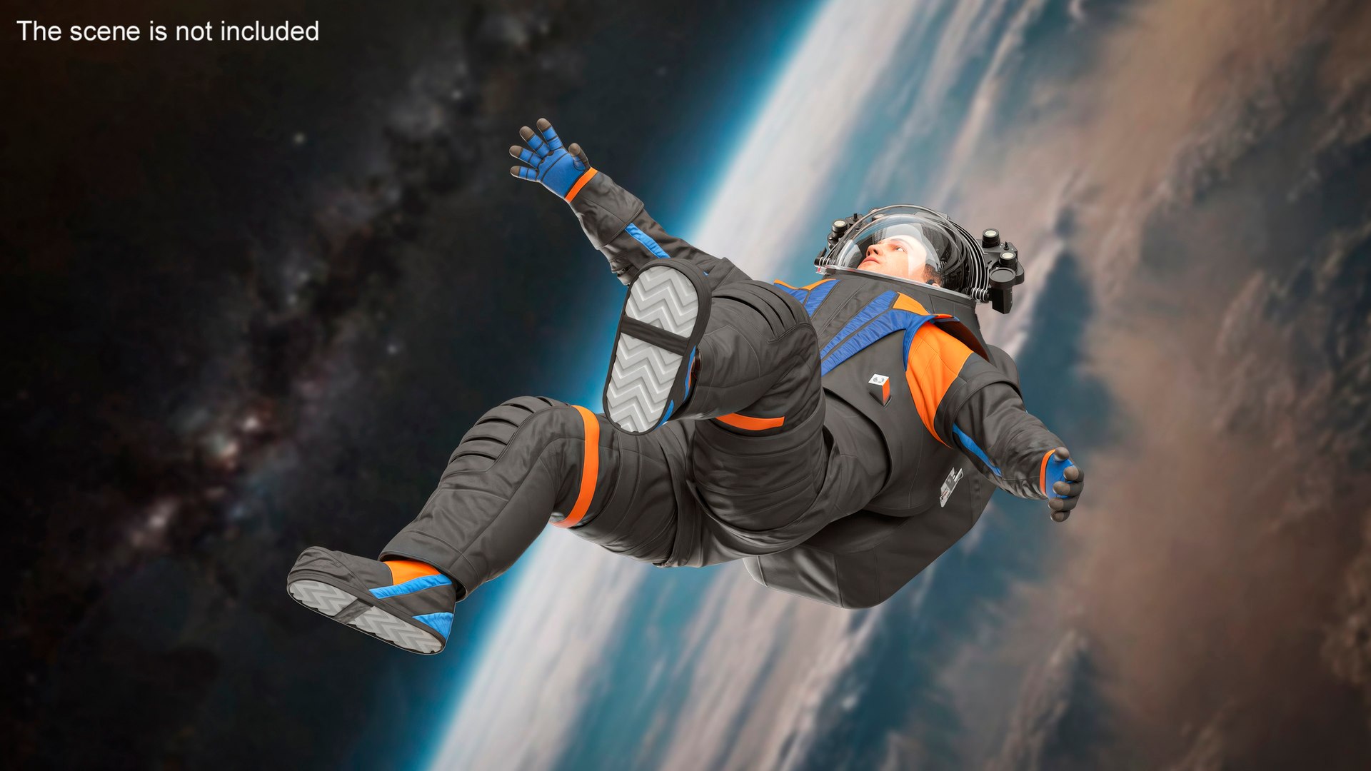3D Astronaut Falling Pose Fur - TurboSquid 2282232