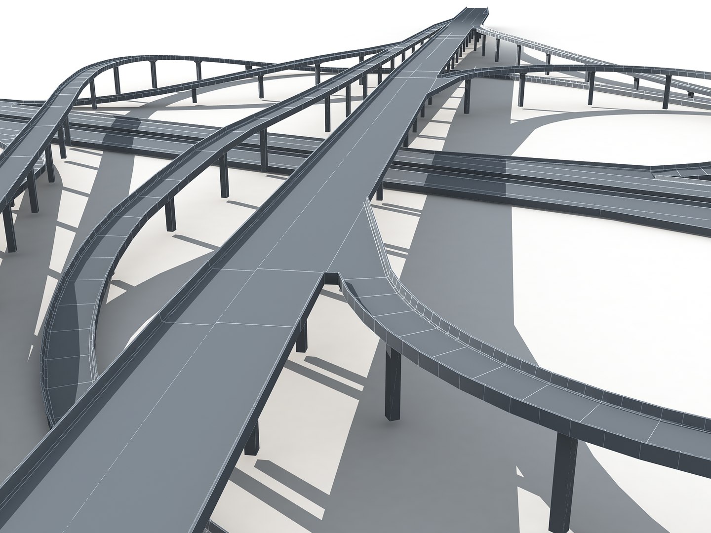 Viaduct Highway Model - TurboSquid 1514360