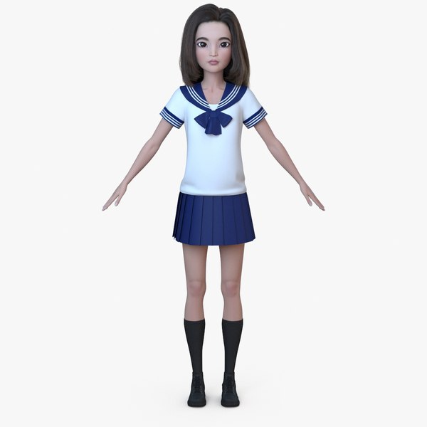 Cartoon Girl 3D Models for Download | TurboSquid