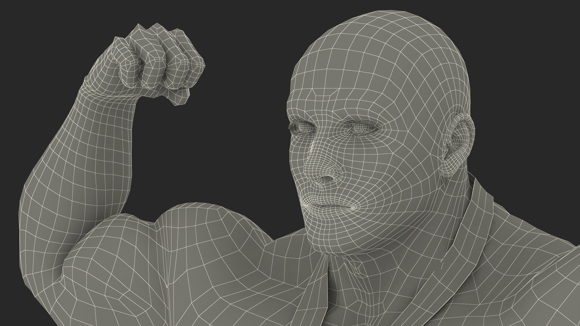 Bodybuilder Afro American Man Winner Pose 3D - TurboSquid 2047638