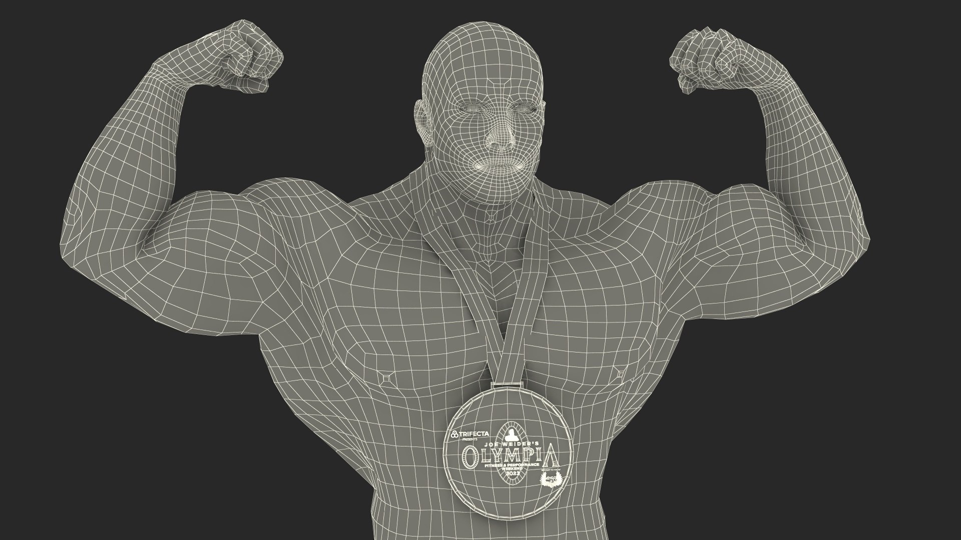 Bodybuilder Afro American Man Winner Pose 3D - TurboSquid 2047638