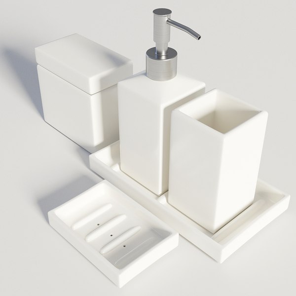 Bathroom set bath 3D model - TurboSquid 1523447