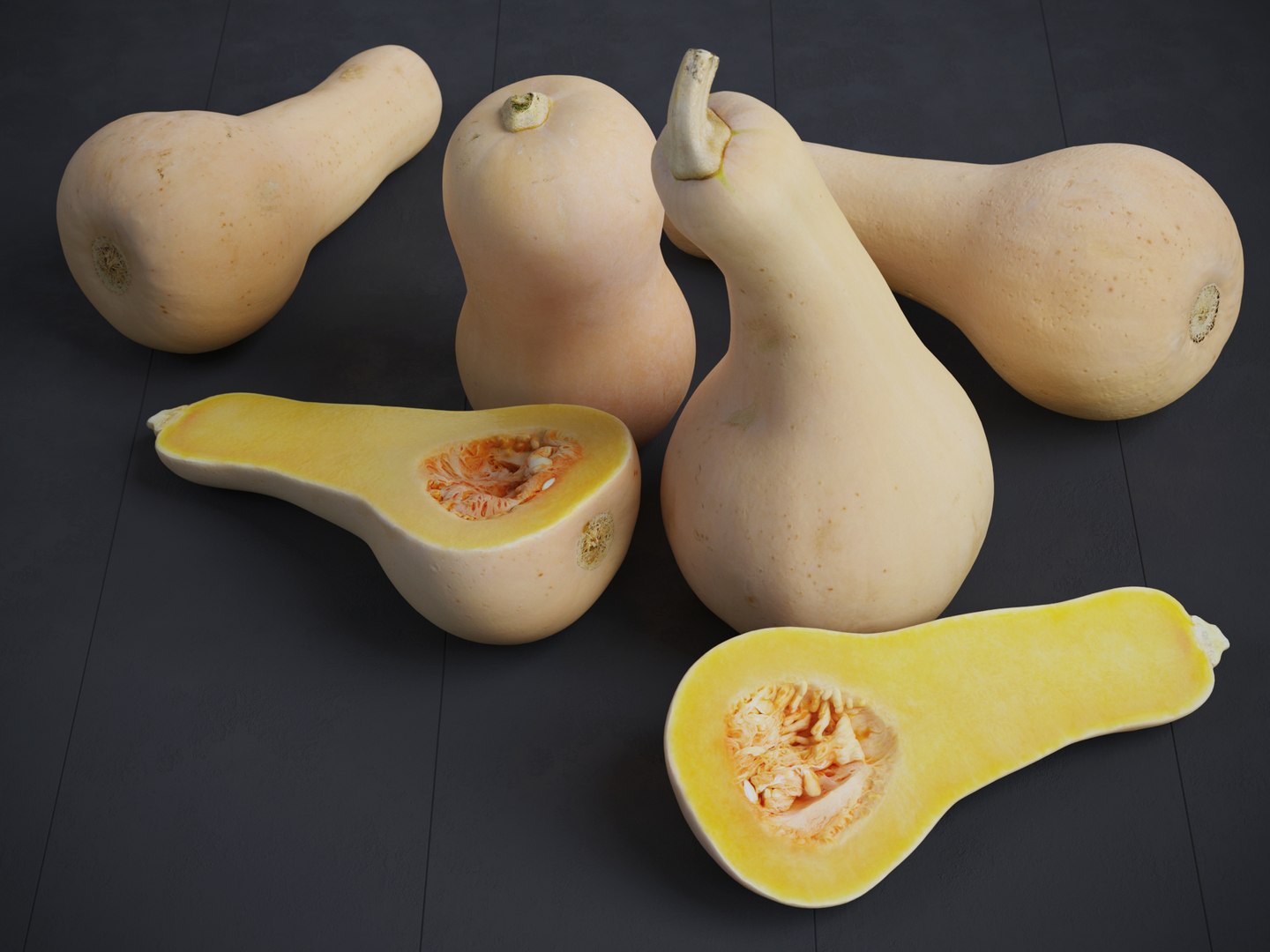 3D Squash Butternut - TurboSquid 2095224