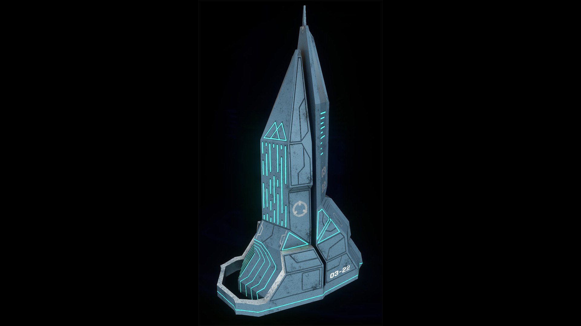 3D Model Low Poly Sci-fi Towers - TurboSquid 1772900