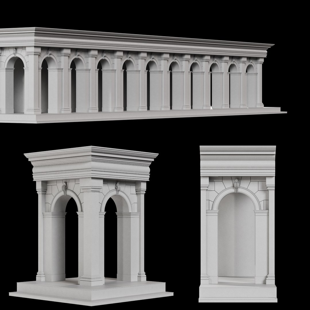 Classic Architecture Concrete Arch 3D Model - TurboSquid 2135486