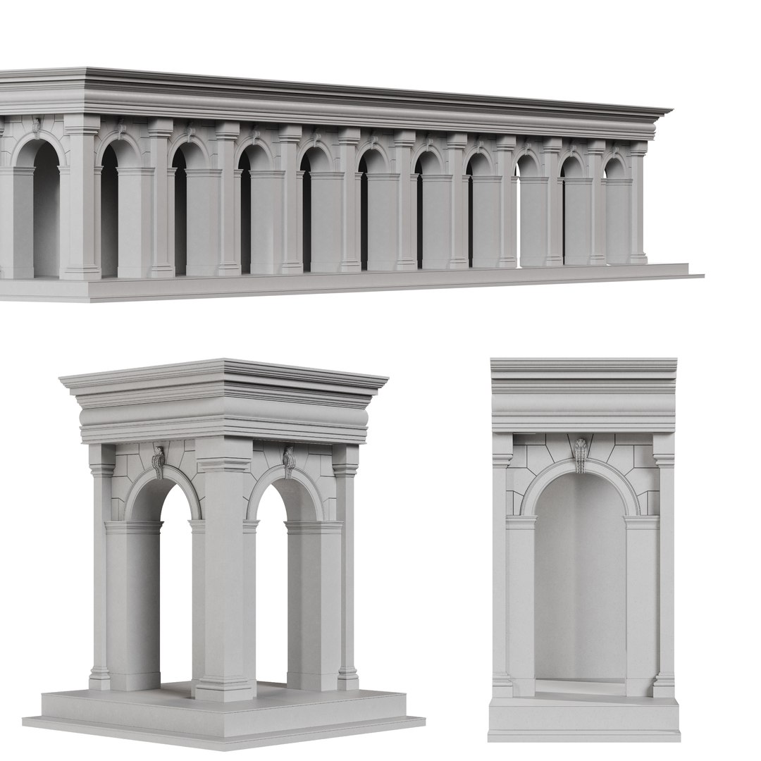 Classic Architecture Concrete Arch 3D Model - TurboSquid 2135486