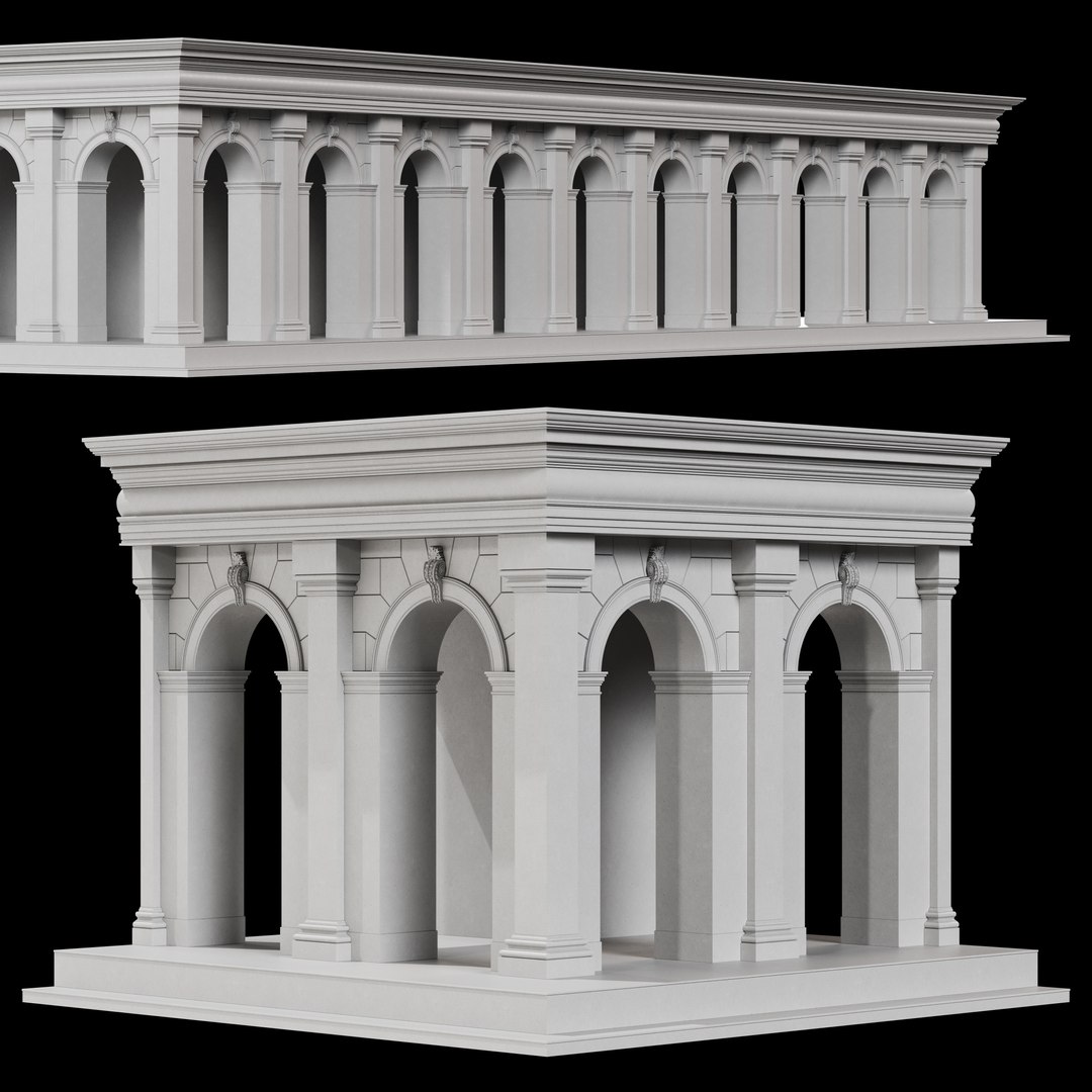 Classic Architecture Concrete Arch 3D Model - TurboSquid 2135486