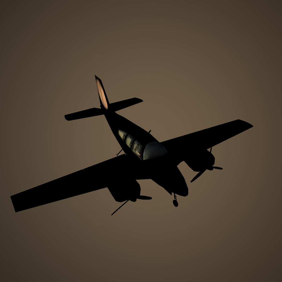 beech 56 basic aircraft 3d model