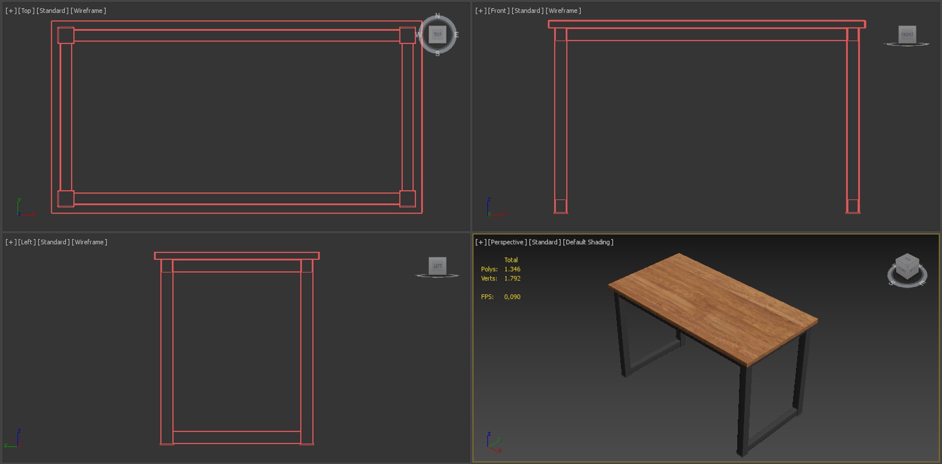 Modern Office Workstation Table 3D Model - TurboSquid 2166215