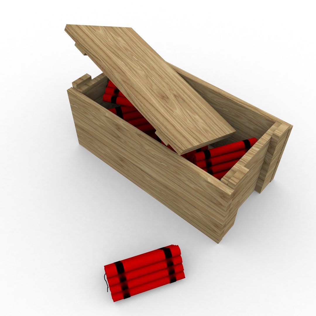 Dynamites Wooden Box 3D - TurboSquid 1701881
