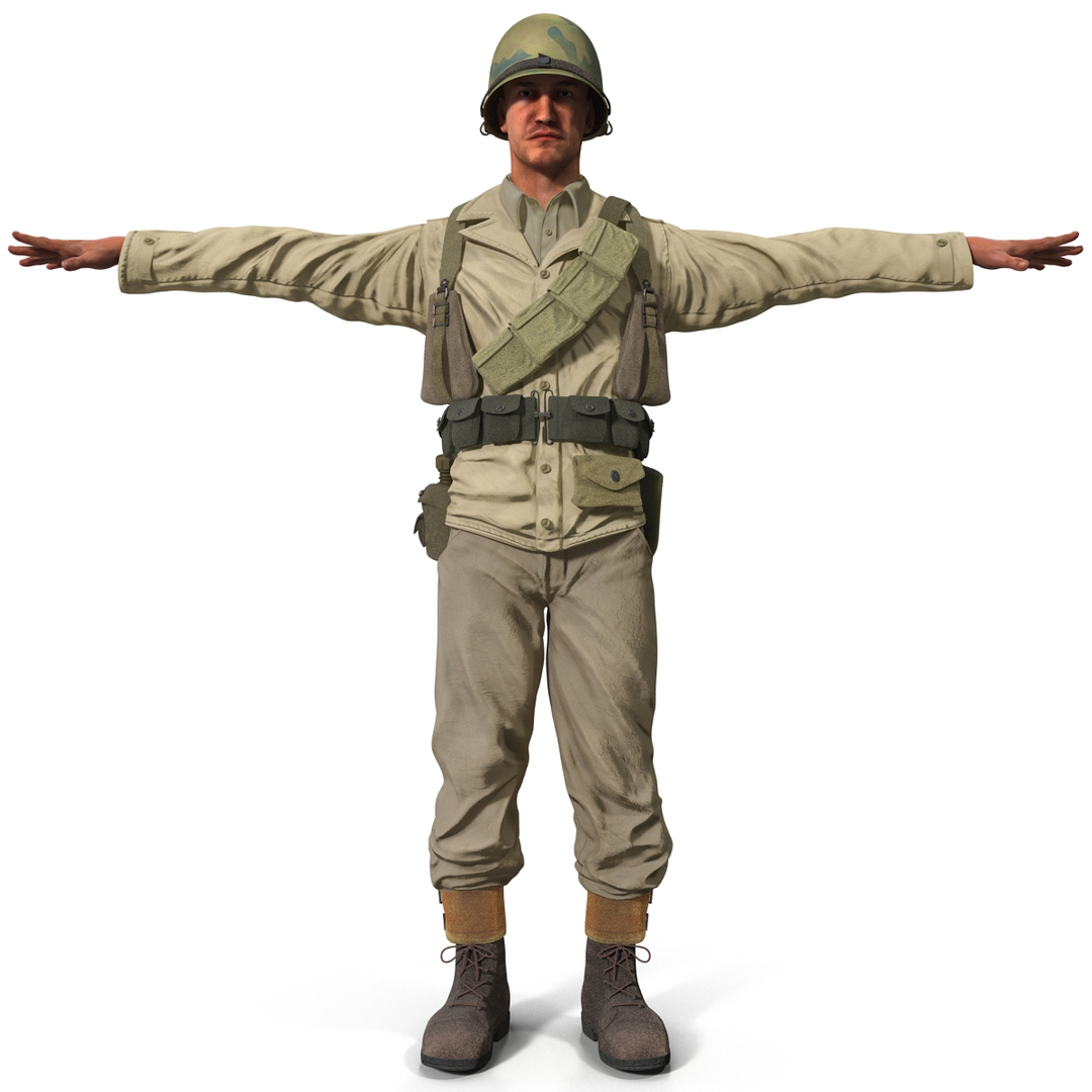3d american wwii infantry soldier