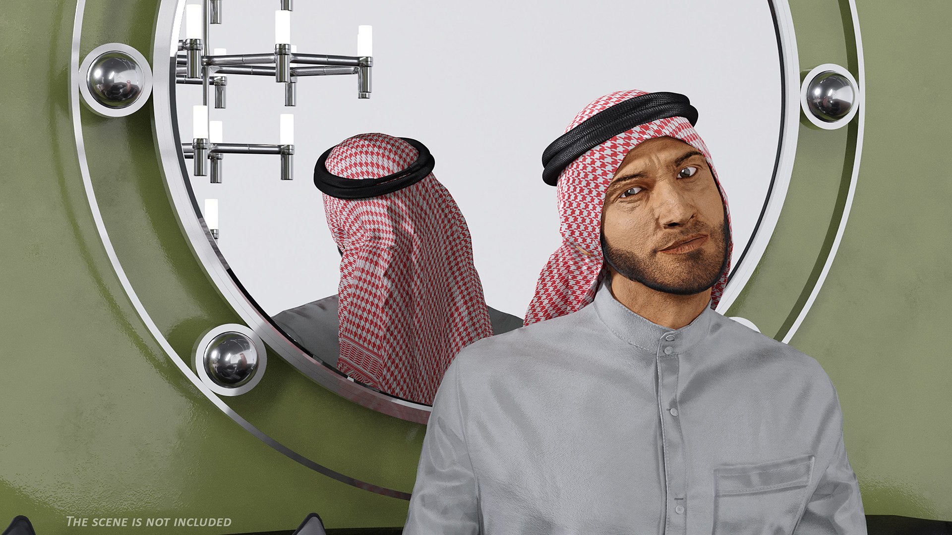 Arab Man With Traditional Arabic Hat Rigged Fur Model - TurboSquid 1965664