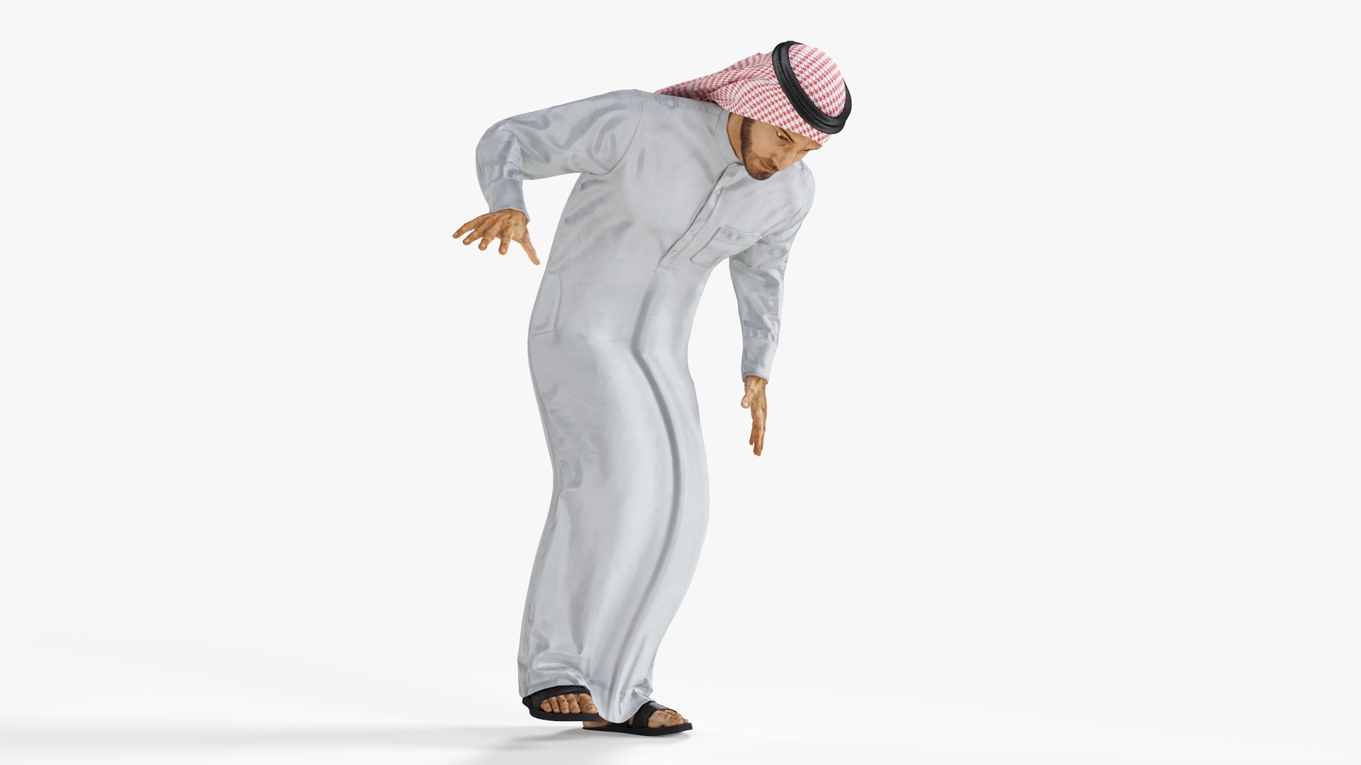 Arab Man with Traditional Arabic Hat Rigged Fur model - TurboSquid 1965664