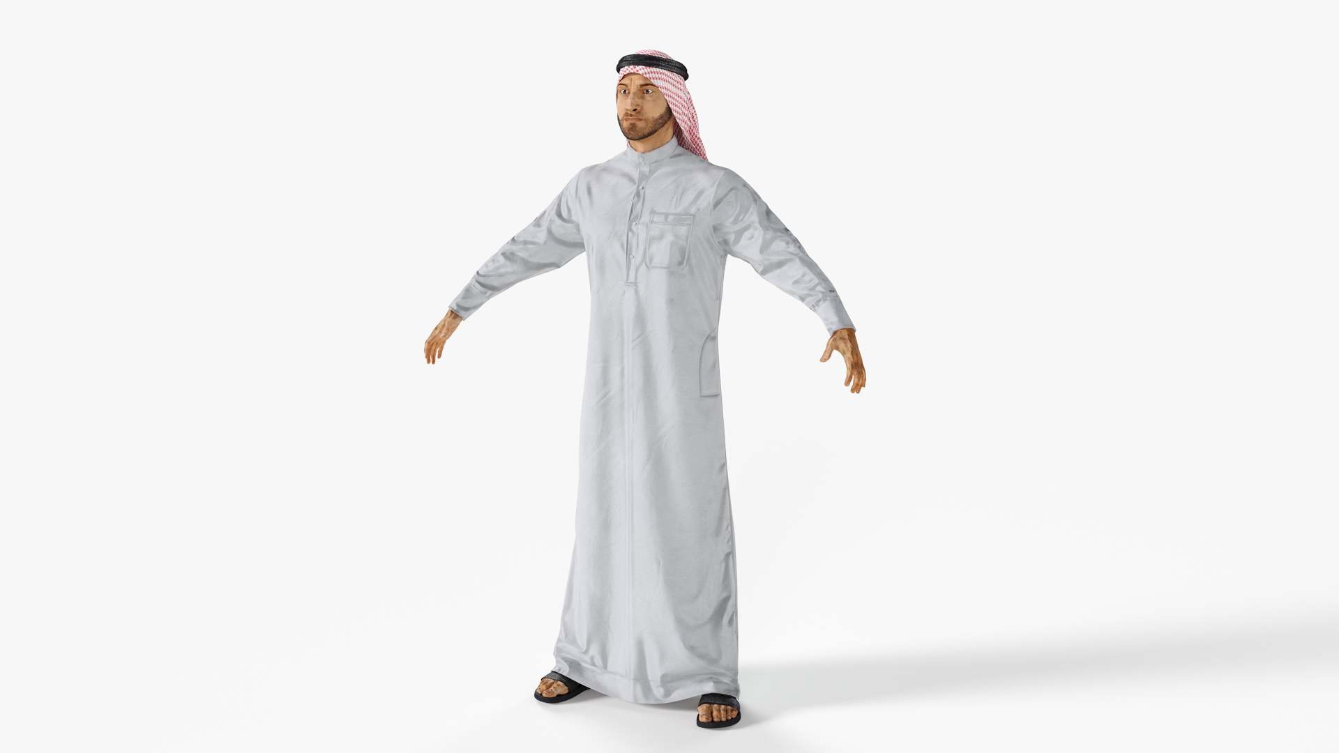 Arab Man With Traditional Arabic Hat Rigged Fur Model - TurboSquid 1965664