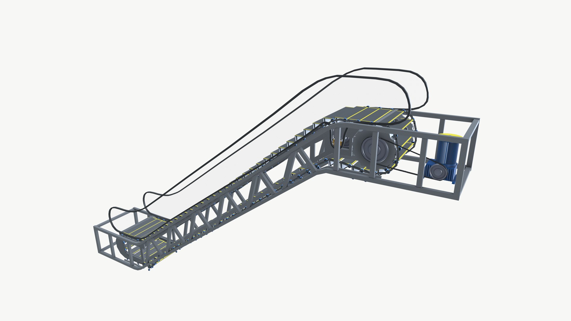 Escalator With Animation 3D Model - TurboSquid 2339309