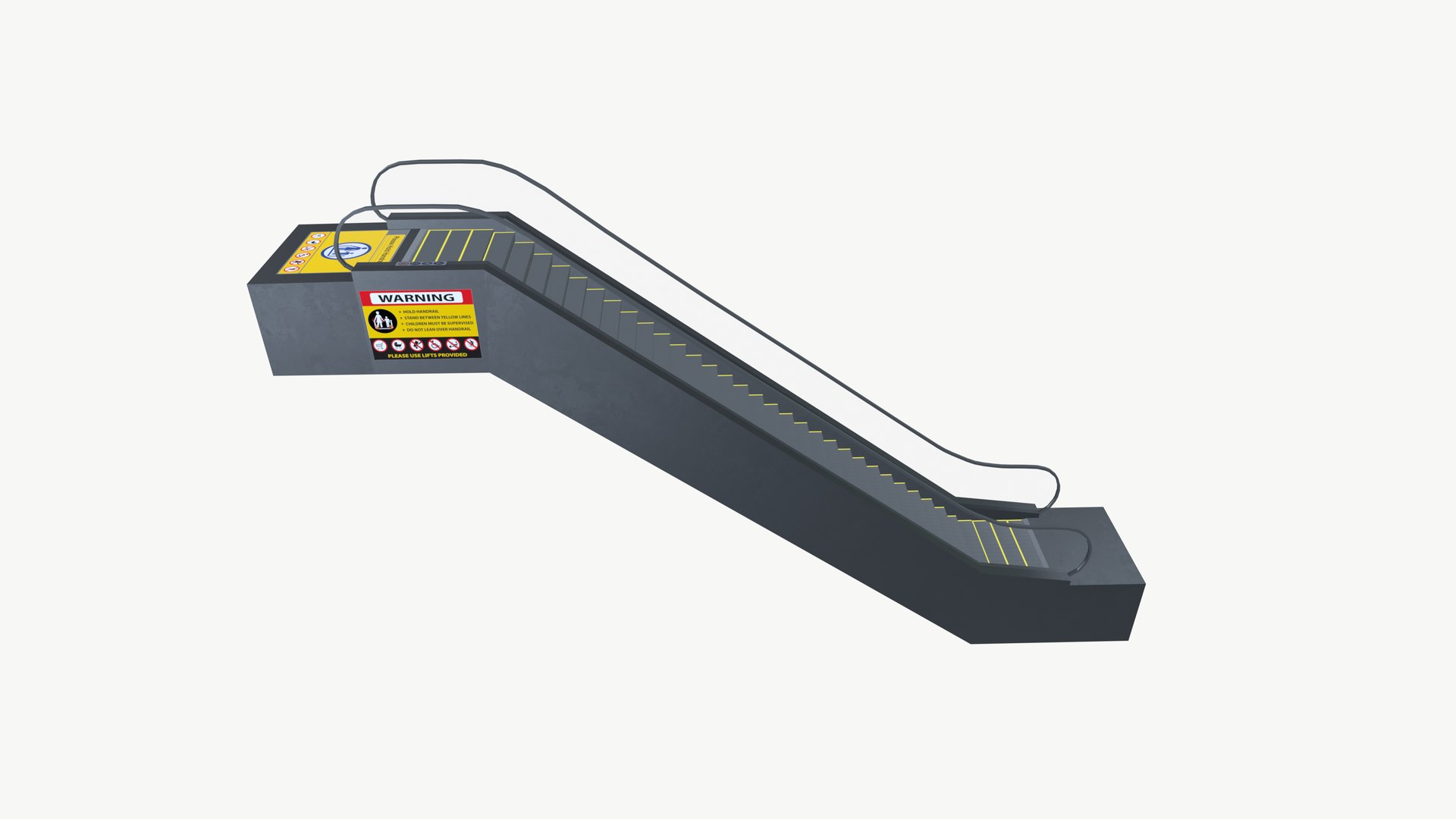 Escalator With Animation 3D Model - TurboSquid 2339309