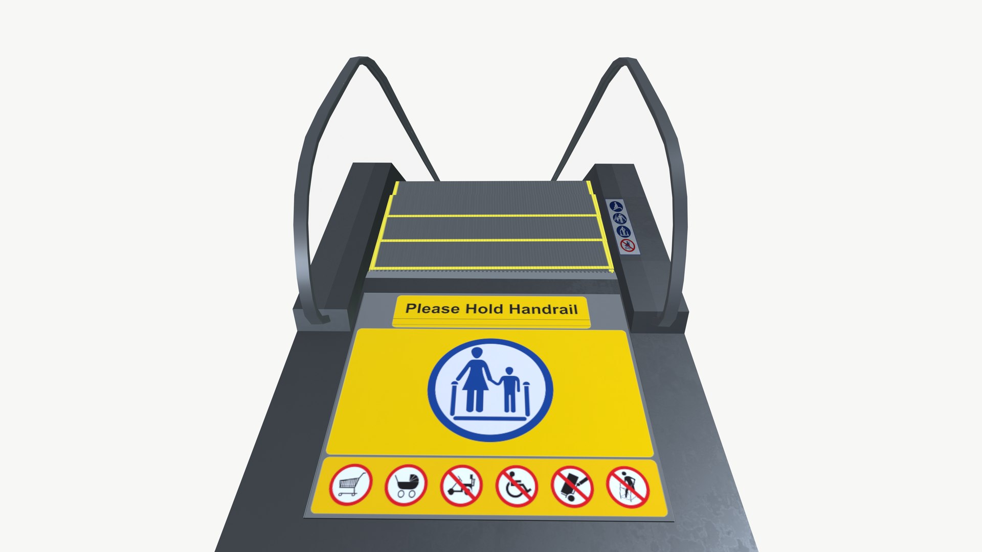 Escalator With Animation 3D Model - TurboSquid 2339309