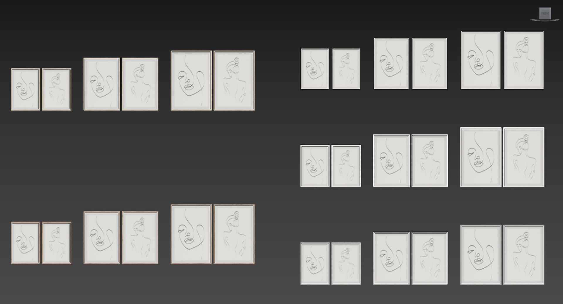 Picture Frames Set-482 3D Model - TurboSquid 2172918