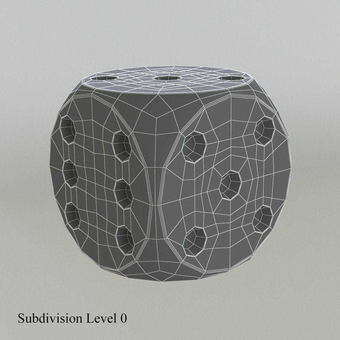 Dice Modelled 3d Model